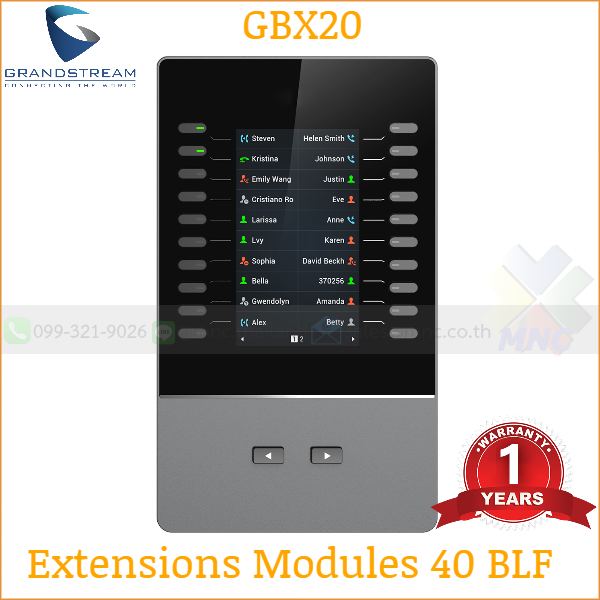 GBX20, 2Pages 40 Lines BLF Extensions 4.3inc LCD color » MNC Co.,Ltd.