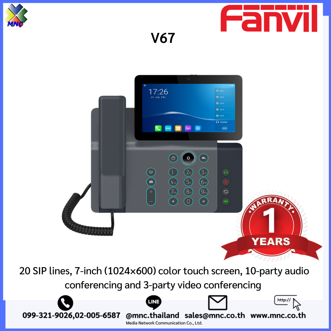 Fanvil Fanvil V67 Flagship Smart Video Phone Mnc Co Ltd
