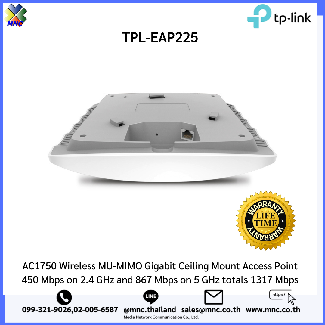 EAP225, TP-LINK AC1350 Wireless MU-MIMO Gigabit Ceiling Mount Access ...