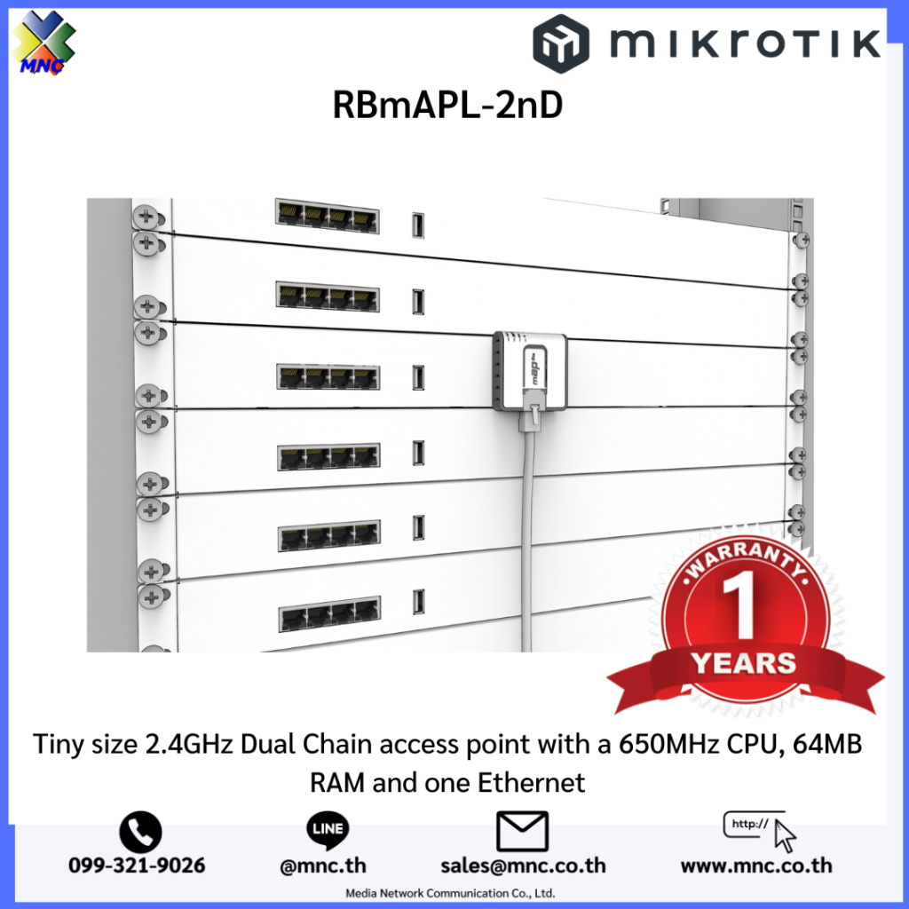 RBmAPL-2nD, Mikrotik mAP lite Tiny size 2.4GHz Dual Chain access point ...