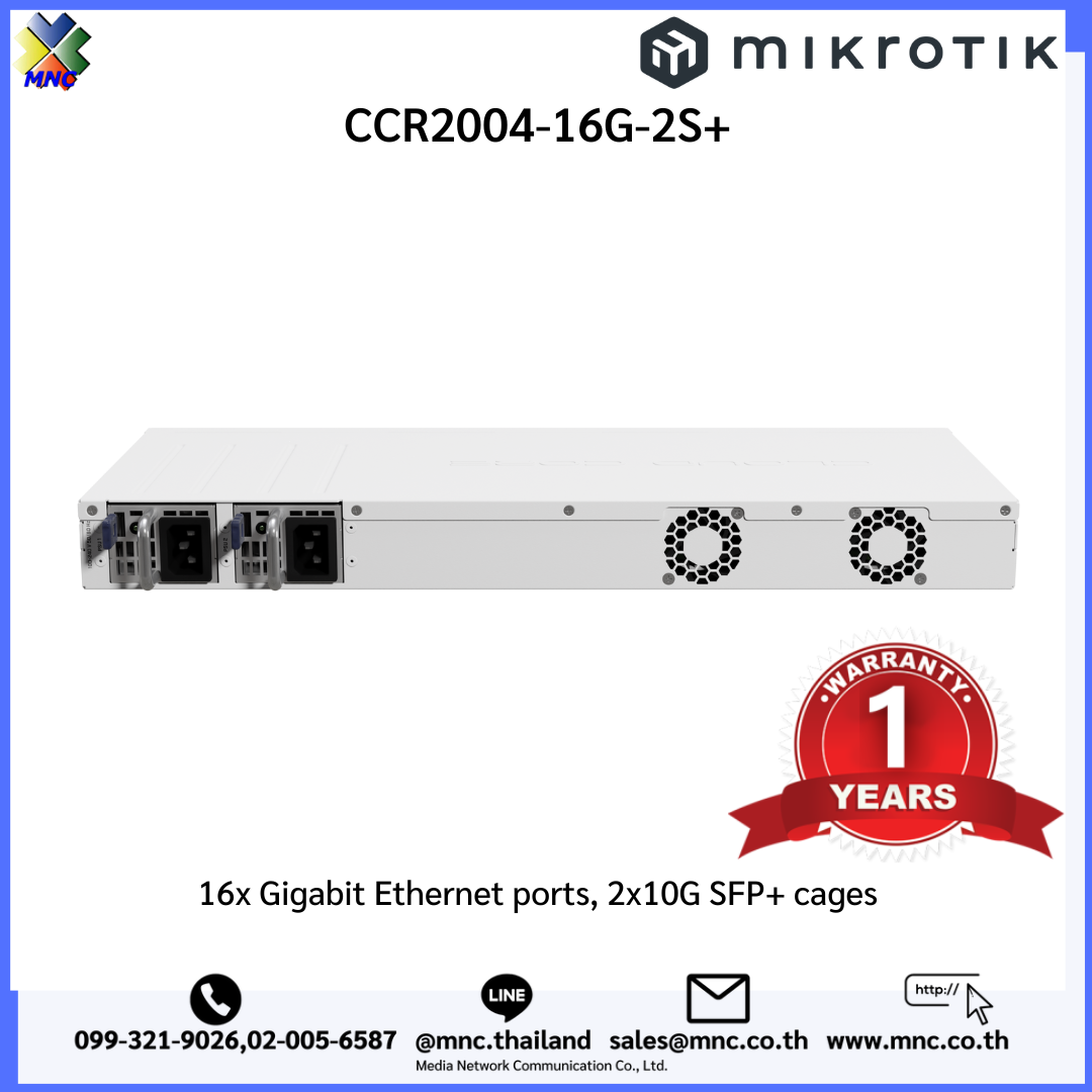CCR2004-16G-2S+,16x Gigabit Ethernet ports, 2x10G SFP+ cages » MNC Co ...