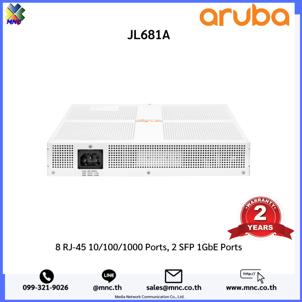 JL681A, Aruba HPE Networking Instant On Switch 8p Gigabit CL4 PoE 2p ...