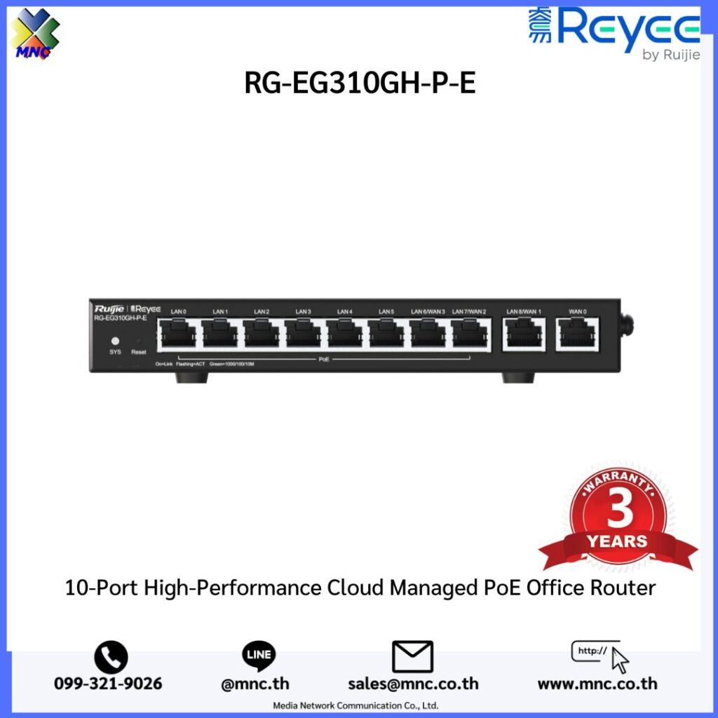 RG-EG310GH-P-E, Reyee 10-Port High-Performance Cloud Managed PoE Office ...